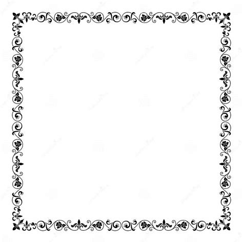 Decorative Black Square Framework Stock Illustration Illustration Of