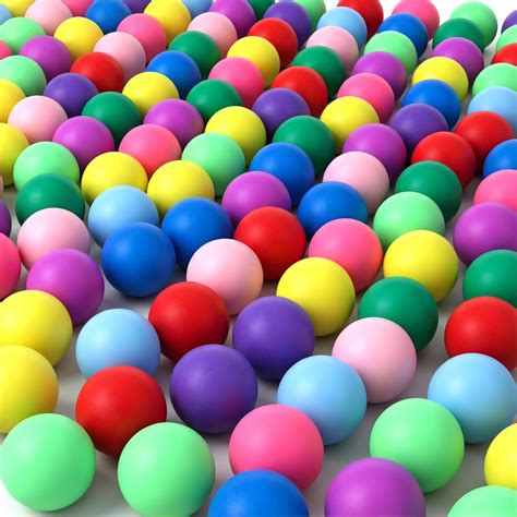 Hanaive 100 Pack Table Tennis Balls Multi Colored 40mm Plastic Balls