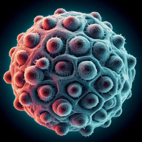 Illustration Of Conceptual Pollen Or Microorganism Seen Under A