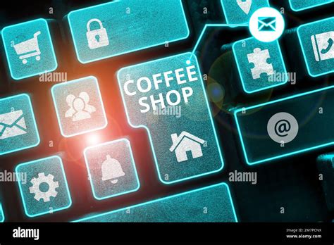 Conceptual Display Coffee Shop Business Idea Small Informal Restaurant Serving Coffee And Light