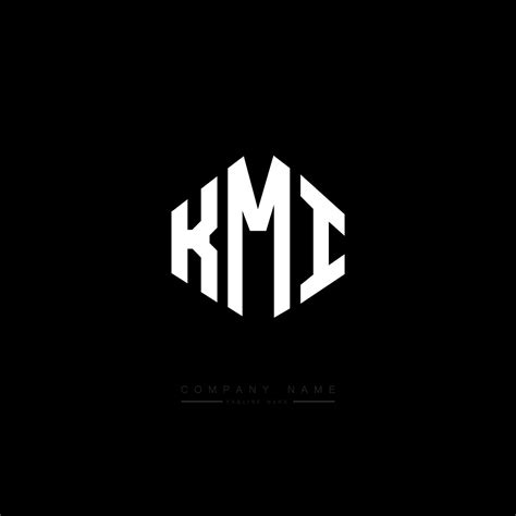 Kmi Letter Logo Design With Polygon Shape Kmi Polygon And Cube Shape
