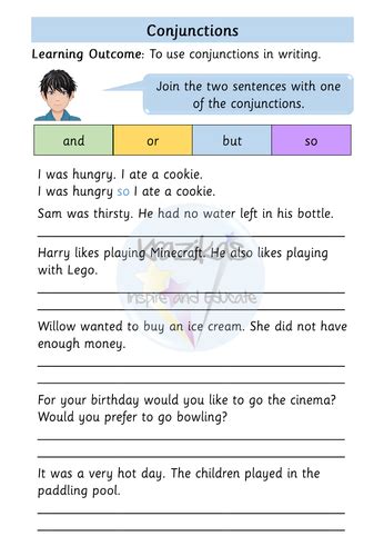 Conjunctions Year 2 Teaching Resources