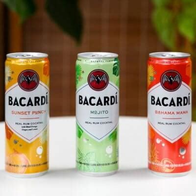 Bacardis Delicious New Canned Cocktails Come In Mojito Sunset Punch