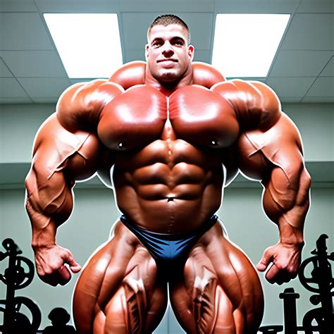 3 Meter Tall Bodybuilder With A Beautiful Muscle Morph Flex Their