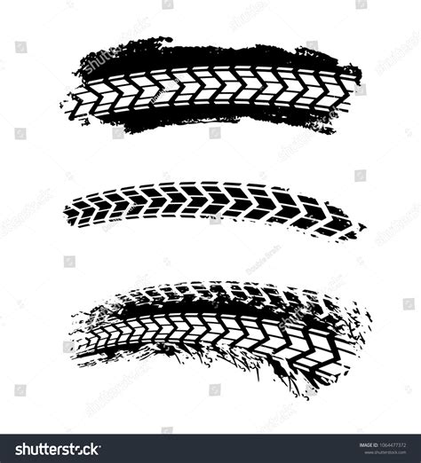 Motorcycle Tire Tracks Vector Illustration Grunge เวกเตอรสตอก ปลอด