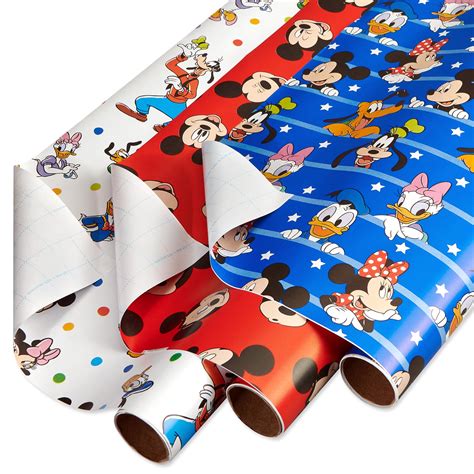 Mickey Mouse Birthday Wrapping Paper Print 5 X Disney Mickey Mouse