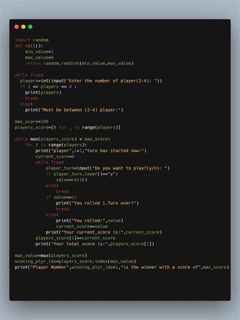 Python Dice Game Script For 2 4 Players Rup Shree Posted On The Topic