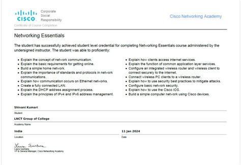 shivani kumari on linkedin cisconetworkingacademy lnct cisco