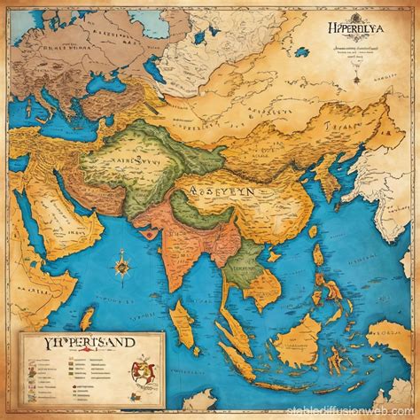 Ancient Map Hyperborea The Countries Of Rasseniya Prompts Stable