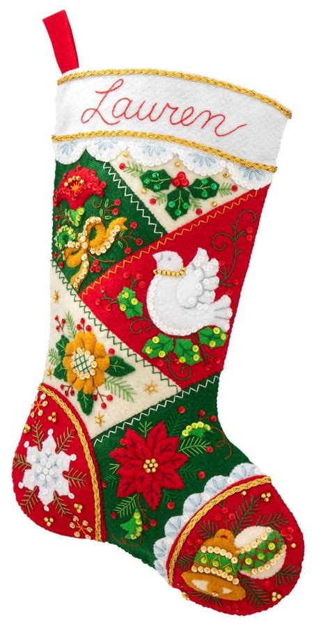 Elegant Patchwork Bucilla Stocking Kit Artofit