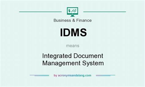 Idms Integrated Document Management System In Business And Finance By