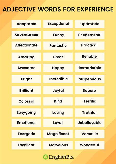 Great Adjectives To Describe An Exciting Feeling Excited Adjectives