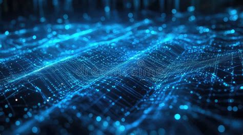 Abstract Technology Network Visualizing Data Flow And Digital