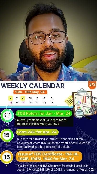 Important Due Dates Gst Tds Income Tax Pf Esic In Upcoming Week Of May