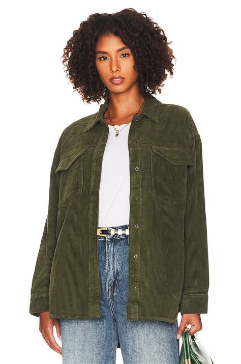 Pistola Mandy Oversized Shacket In Pine Revolve