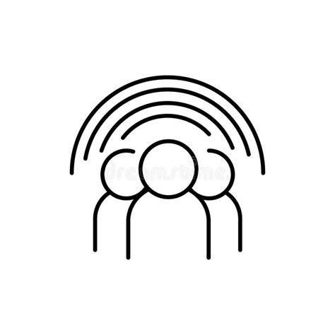 Gender Equality Color Line Icon Multinational Company Stock Vector