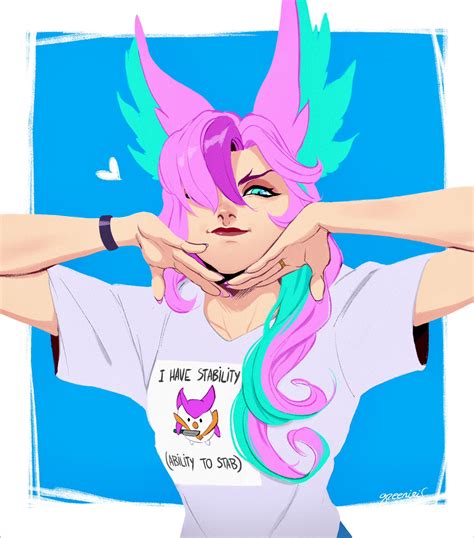 Xayah And Star Guardian Xayah League Of Legends Drawn By Green