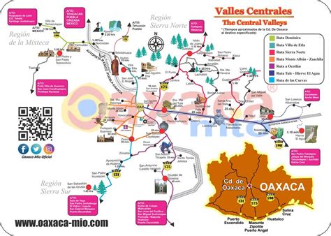Mapas De Oaxaca Mapas De Ecoturismo De Oaxaca Ruta Mas Corta A Oaxaca