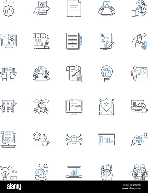 Primary Phase Line Icons Collection Exploration Learning Creativity