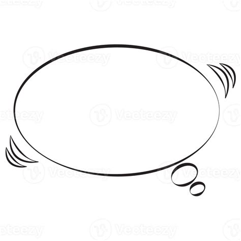 Chat Bubble Hand Drawn Style Isolated Speech Bubble Text Bubble Text Box Comic Style 34793646 Png