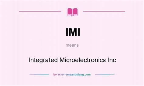 Imi Integrated Microelectronics Inc In Undefined By