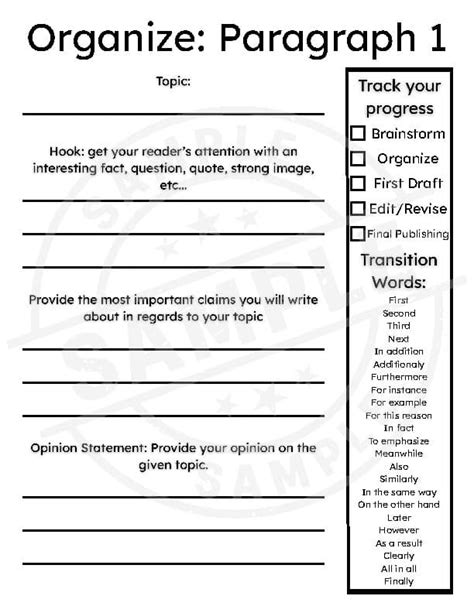 Opinion Writing Graphic Organizer By Edu Resource Room Tpt