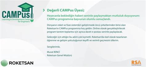 Gururla Paylaşmak Isterim Ki Roketsan Tarafından Düzenlenen Campus