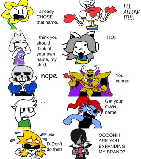 How The Different Undertale Characters React When You Try To Take Their
