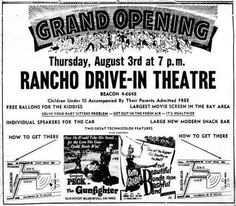 Pin By Dennis On Gala Theatre Openings Richmond California Drive In