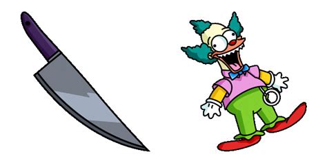 The Simpsons Krusty Doll And Knife Animated Cursor Sweezy Cursor