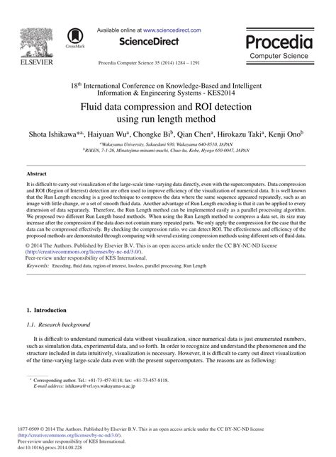 Pdf Fluid Data Compression And Roi Detection Using Run Length Method