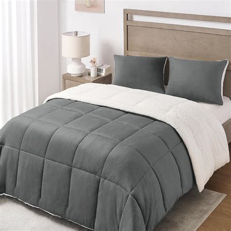 Basic Beyond Queen Comforter Set Luxury Fleece Sherpa
