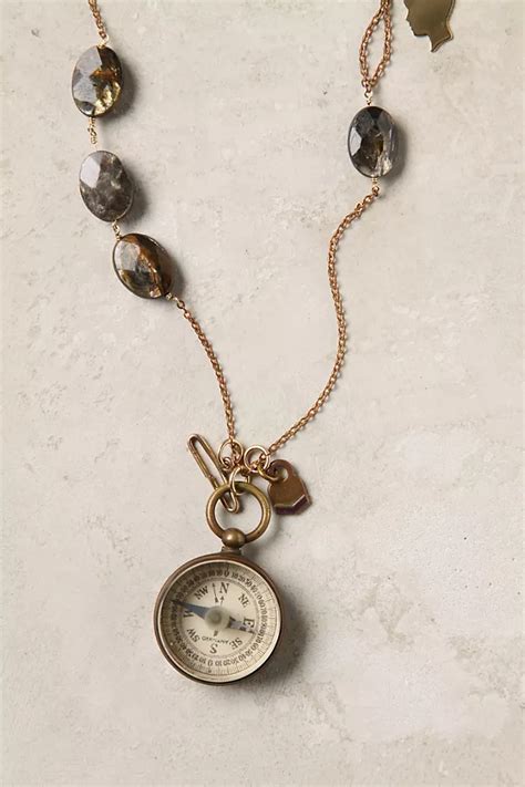 Vintage Compass Necklace Anthropologie