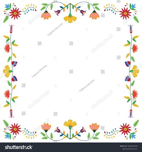 Mexican Floral Border 35 059 Images Photos Et Images Vectorielles De