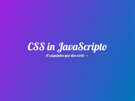 Css In Javascript Speaker Deck