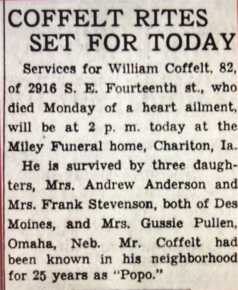 William Harvey “bill” Coffelt 1858 1940 Mémorial Find A Grave