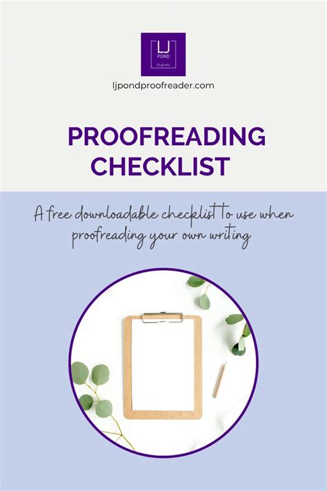 Free Proofreading Checklist Download
