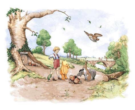 Classic Winnie Panel Pooh And Friends In The Hundred Acre Wood Wa