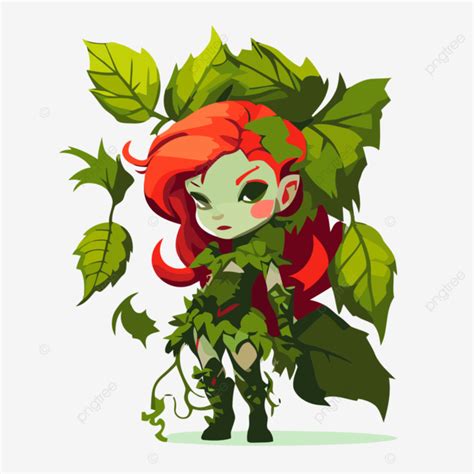 Poison Ivy Vector Sticker Clipart An Illustrative Character In A