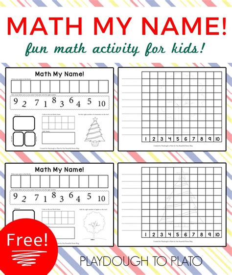 Math My Name Activity Playdough To Plato