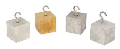 Density Cubes Set With Hooks Includes 4 Metals Brass Lead
