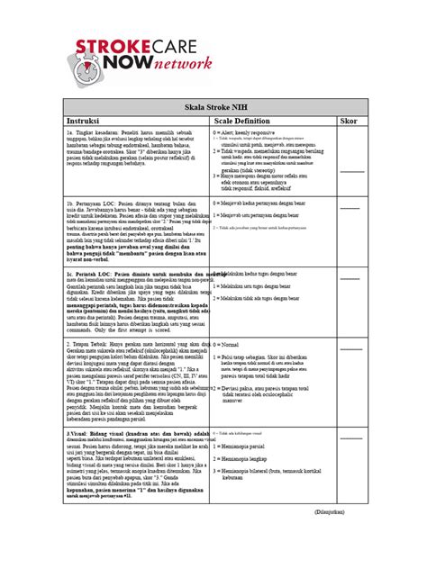 National Institute Of Health Stroke Scale Nihss Pdf Pdf