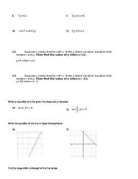 Linear Functions Review By Margaret Flannery Teachers Pay Teachers