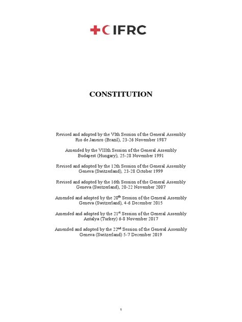 01 Ifrc Constitution 2019 En Pdf Pdf International Federation Of Red Cross And Red