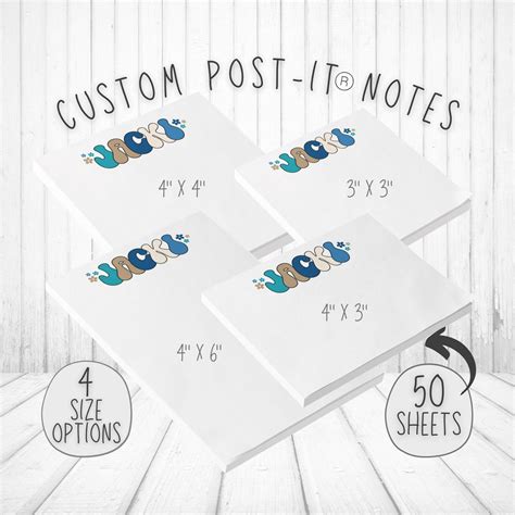 Personalized Post It® Notes Bubble Letters With Flowers Coastal