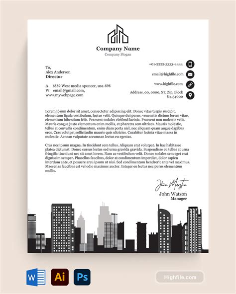 Construction Letterhead Template Letterhead Template Company
