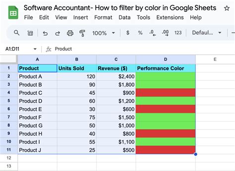 How To Filter By Color In Google Sheets