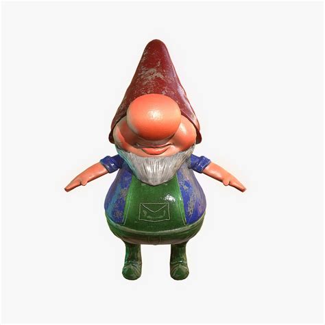3d Model Garden Gnome Vr Ar Low Poly Cgtrader