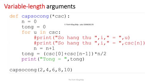 Sử Dụng Hàm Functions Trong Python Phần 4 Variable Length