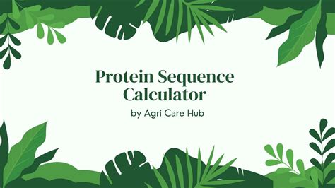 Protein Sequence Calculator Accurate Analysis Tool
